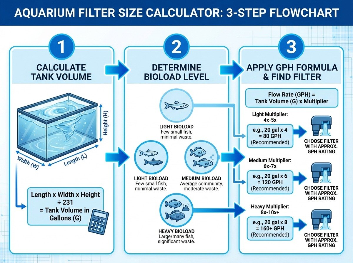 What Size Filter Do I Need for My Aquarium? Complete Calculator Guide ...